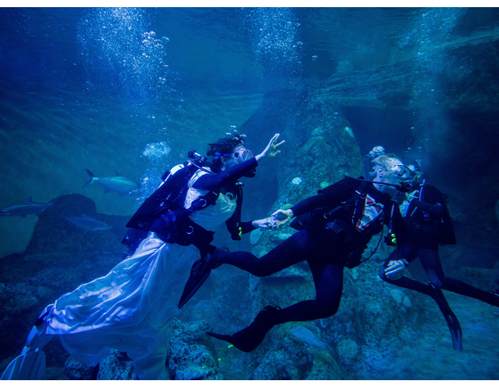 This couple's underwater wedding is seriously wild :: Khush Mag